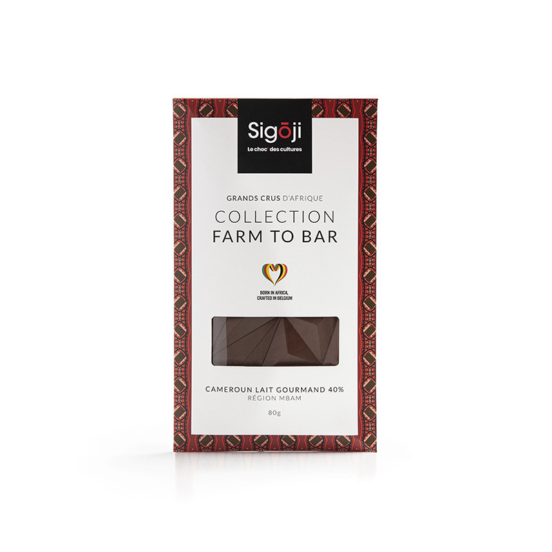 Artisanal milk chocolate bar from Cameroon